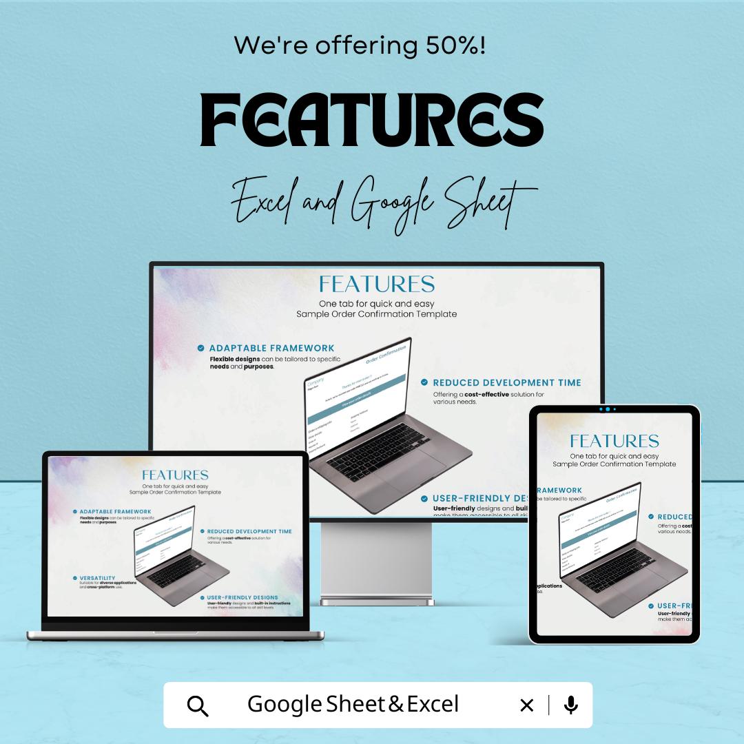 Sample Order Confirmation Sheet | Excel & Google Sheet Template ...