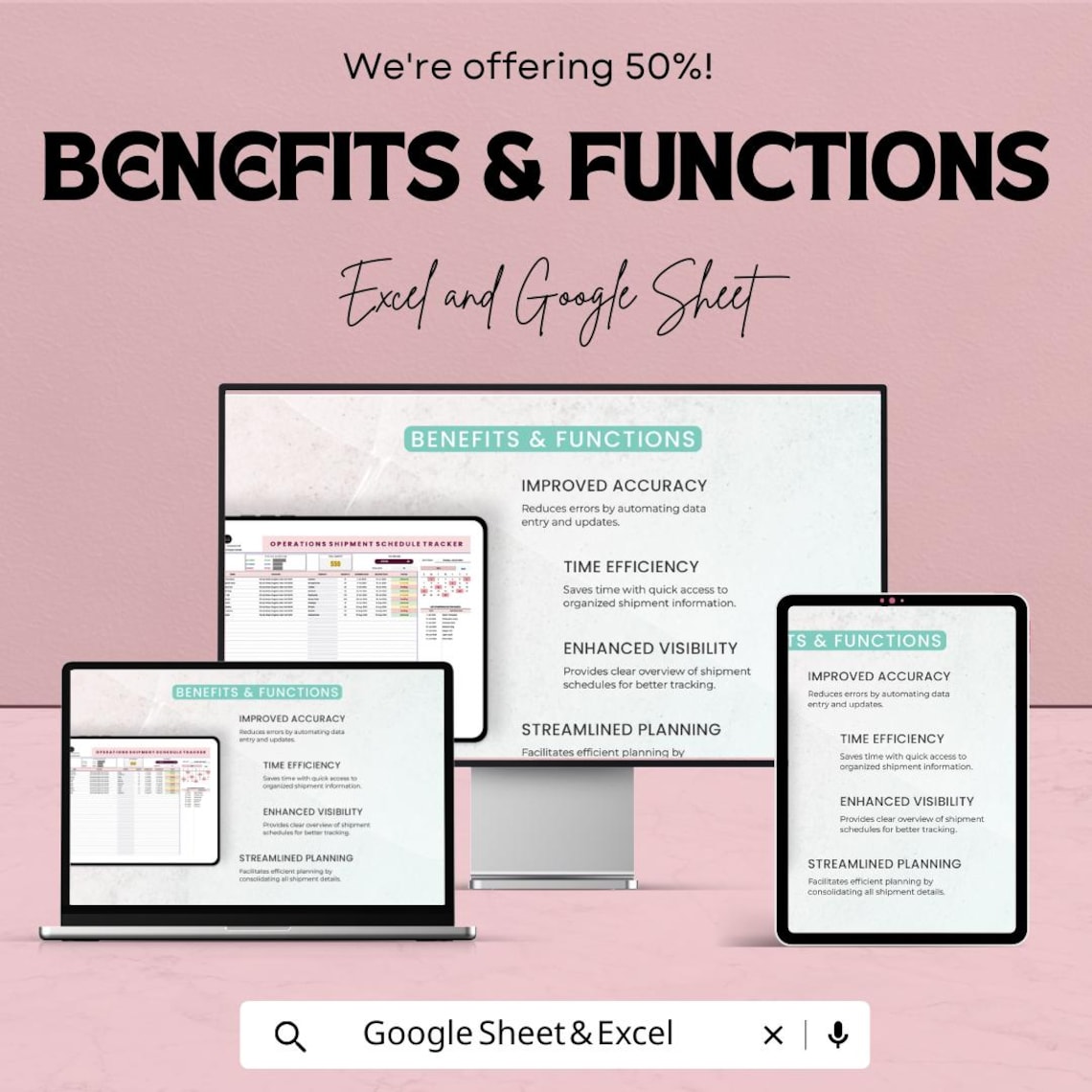Operations Shipment Schedule Tracker Sheet | Excel & Google Sheet ...