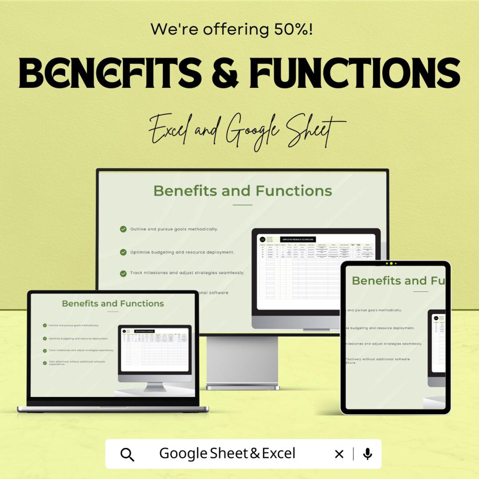 Employee Feedback Scorecard HR Sheet | Excel & Google Sheet Template ...