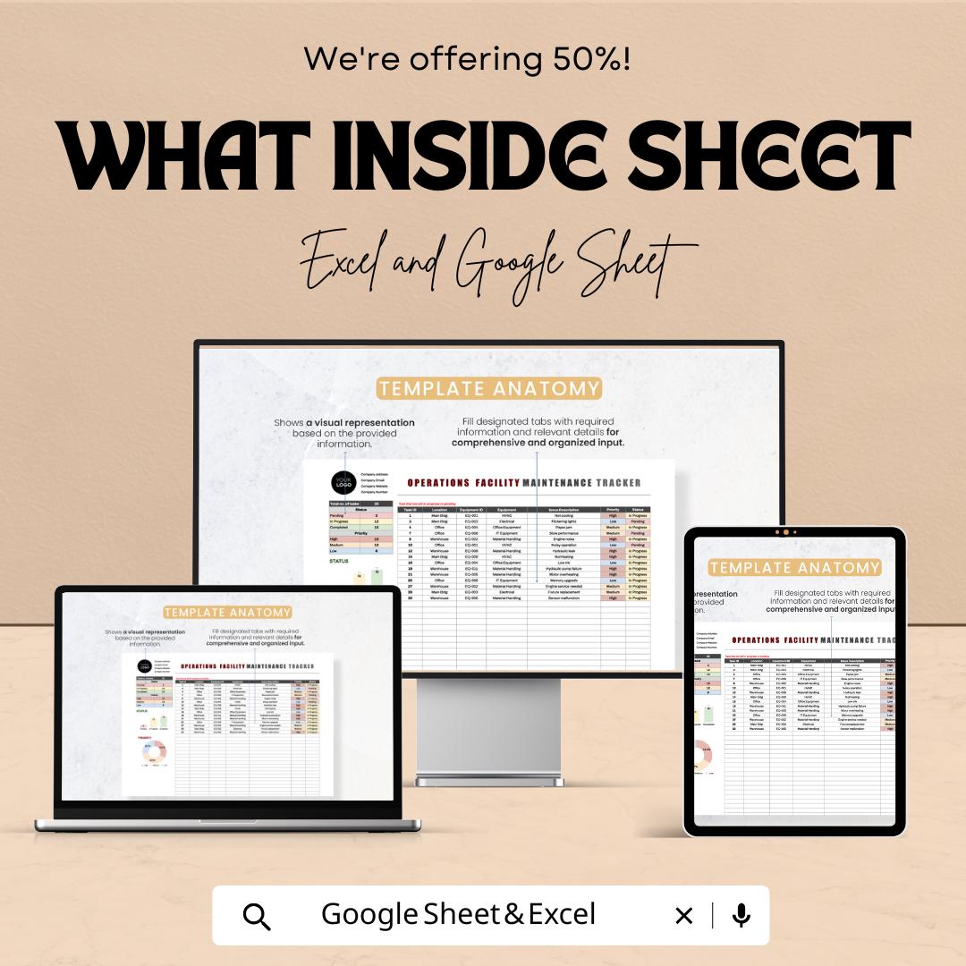 Operations Facility Maintenance Tracker Sheet – Excel & Google Sheets ...