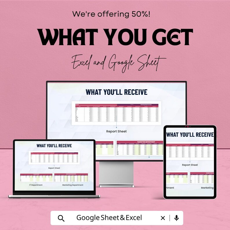 Departmental Financial Report Sheet | Google Sheets | Budget Tracking ...