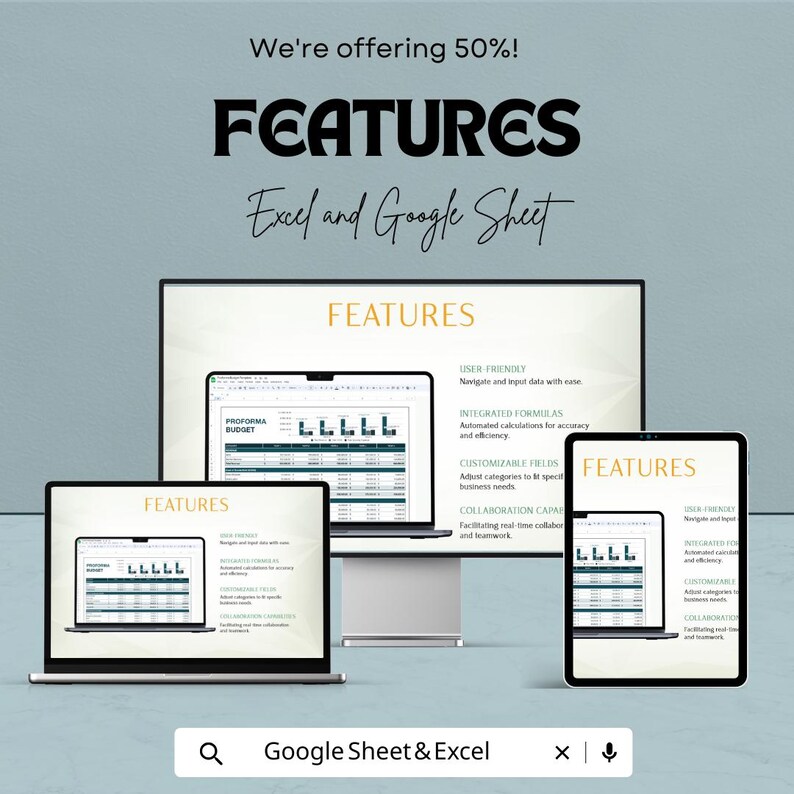 Proforma Budget Sheet Template - Excel and Google Sheets for Financial ...