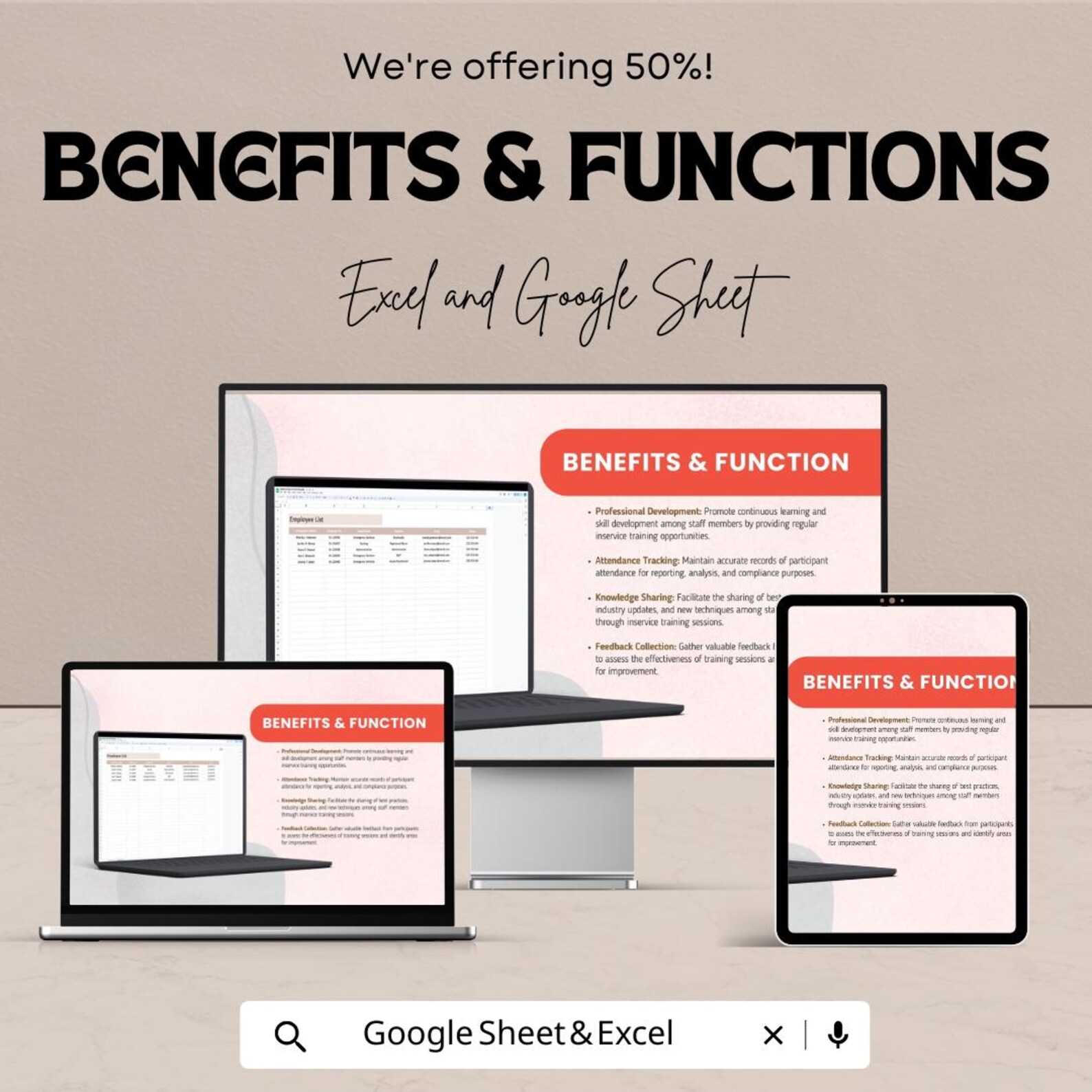 Inservice Sign in Sheet | Editable Excel and Google Sheet Template ...