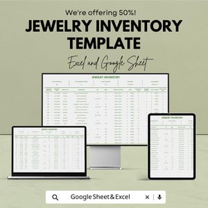 Excel Jewelry Inventory Template - Etsy