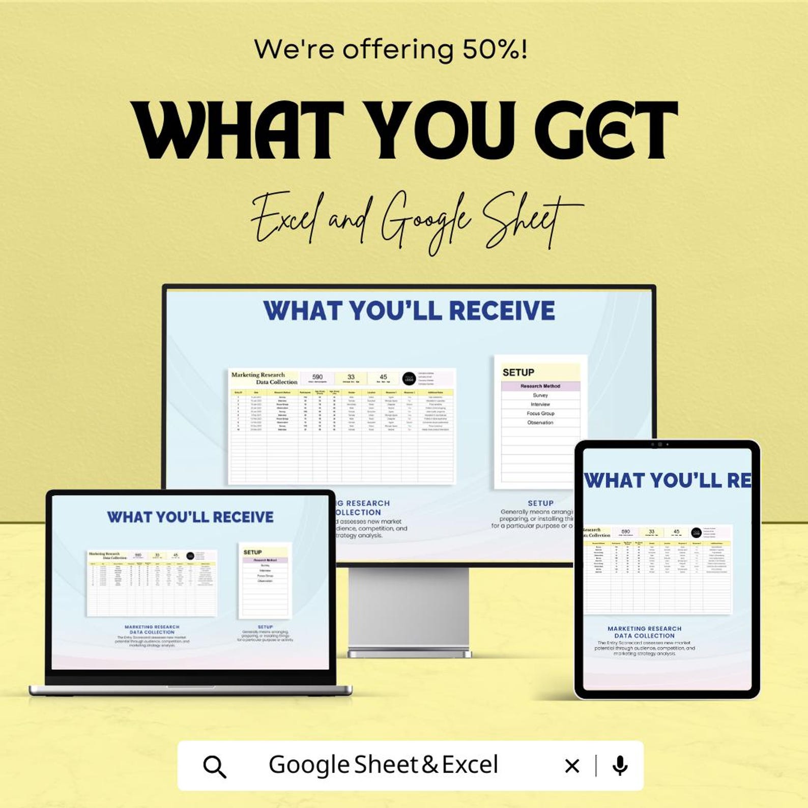 Marketing Research Data Collection Sheet | Google Sheets Template ...