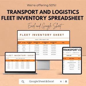 Fleet Inventory Template | Transport and Logistics Vehicle Tracker ...