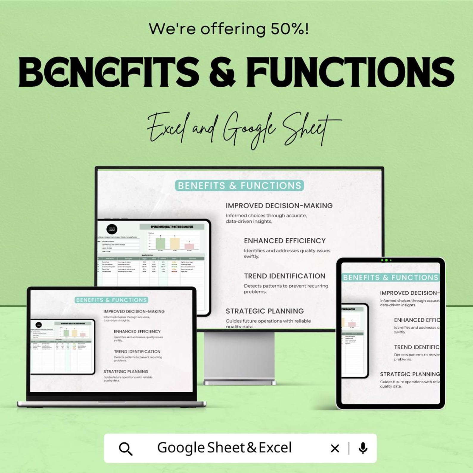 Operations Quality Metrics Analysis Sheet | Google Sheets | KPI ...