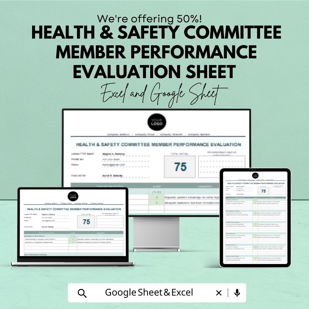 Health & Safety Committee Member Performance Evaluation Sheet | Excel ...