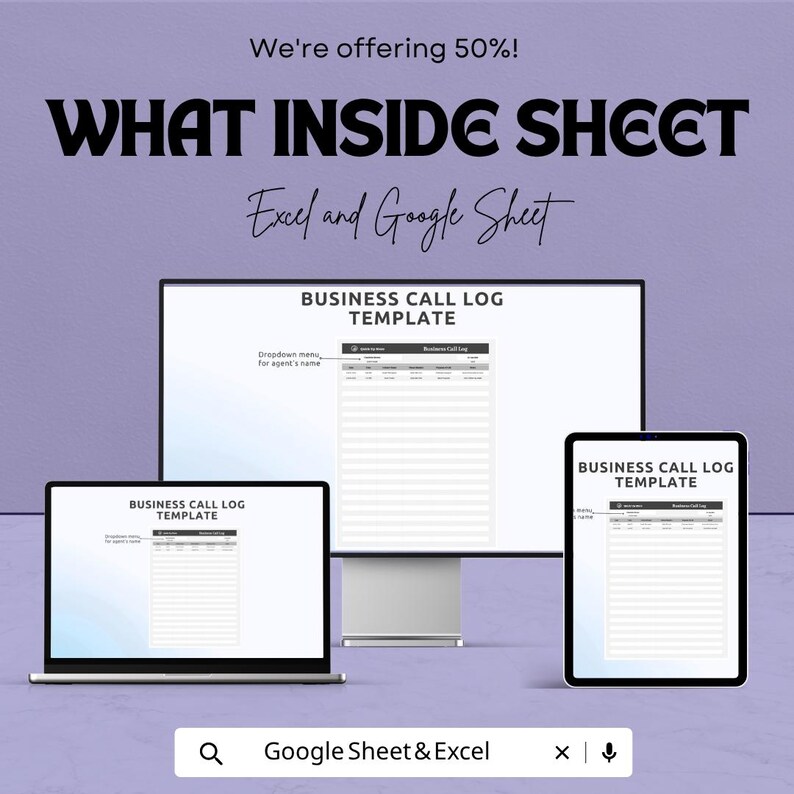 Call Log Template Excel | Business Call Tracker | Client Communication ...