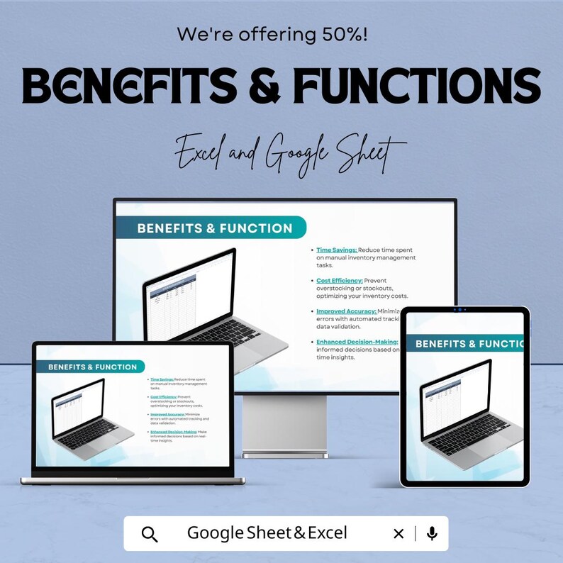 Basic Inventory Sheet Template | Excel & Google Sheets | Inventory ...