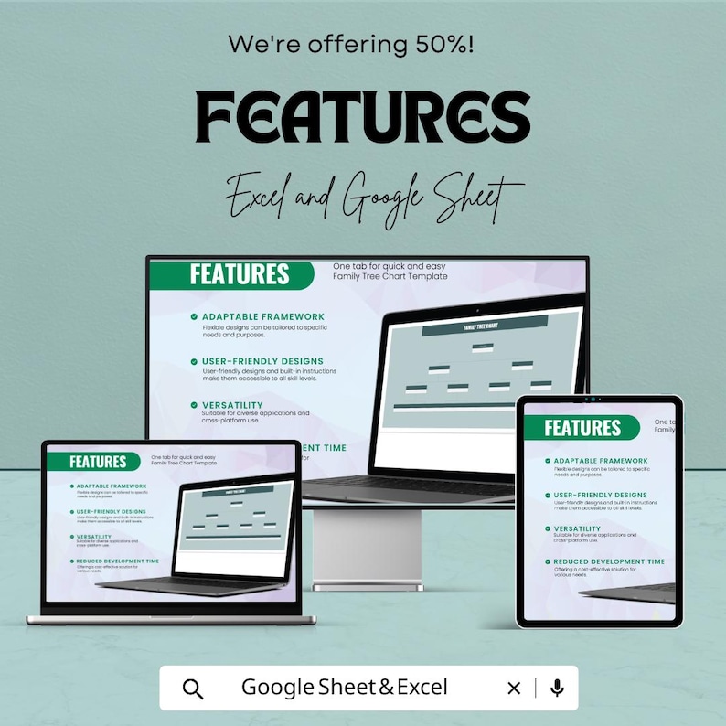 Family Tree Chart Sheet - Excel & Google Sheet Template | Visualize ...