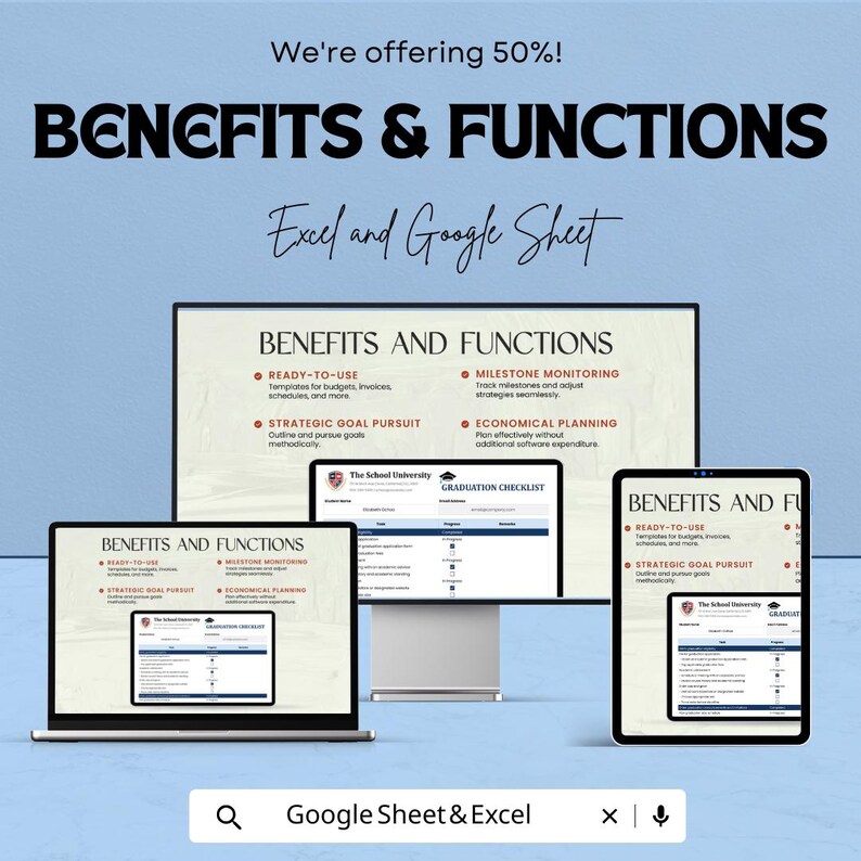 Graduation Checklist Template - Excel & Google Sheets, Plan Your ...