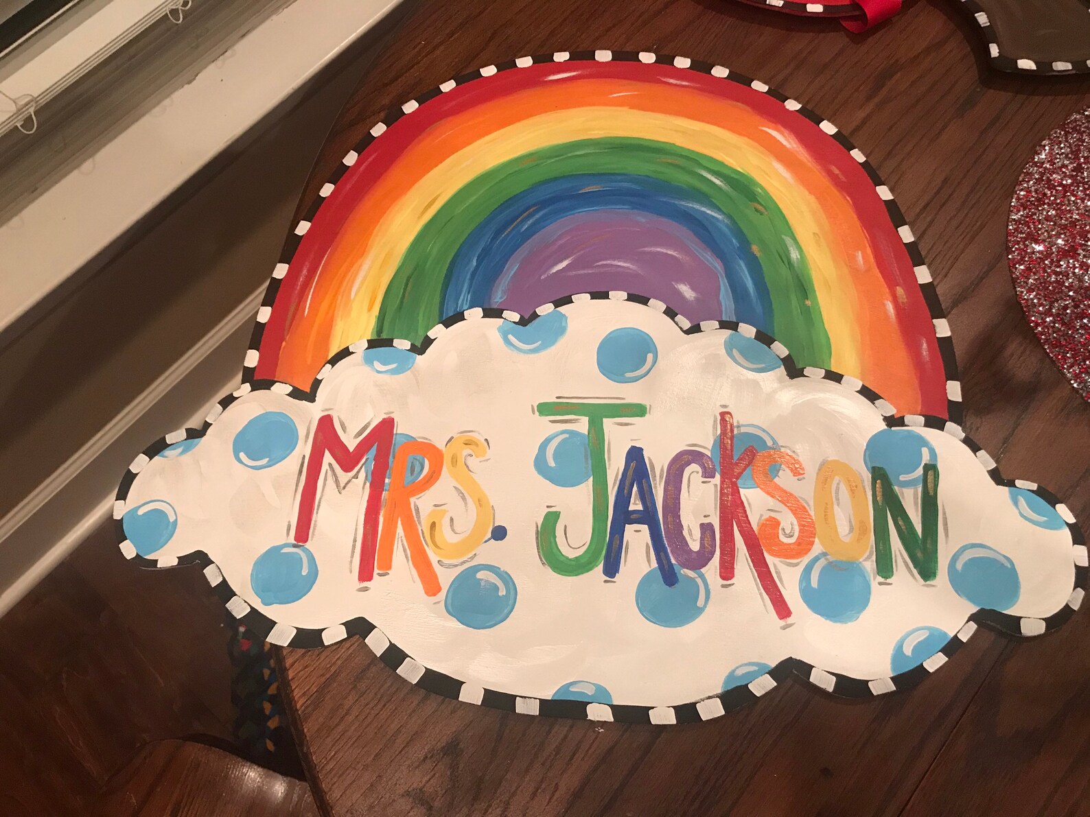 Rainbow Door Hanger Hope Door Sign Teacher Sign - Etsy