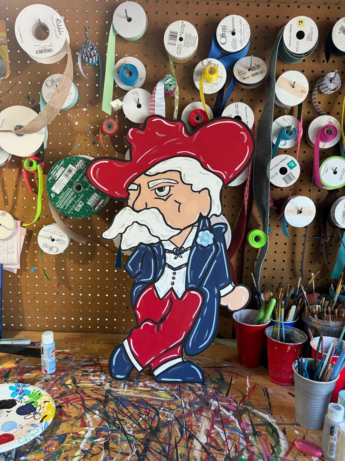 Ole Miss Door Hanger, College Door Hanger, Colonel Reb, Mascot, Hotty ...