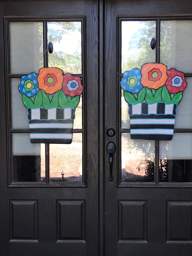 Colorful Flower Door Hanger - Etsy