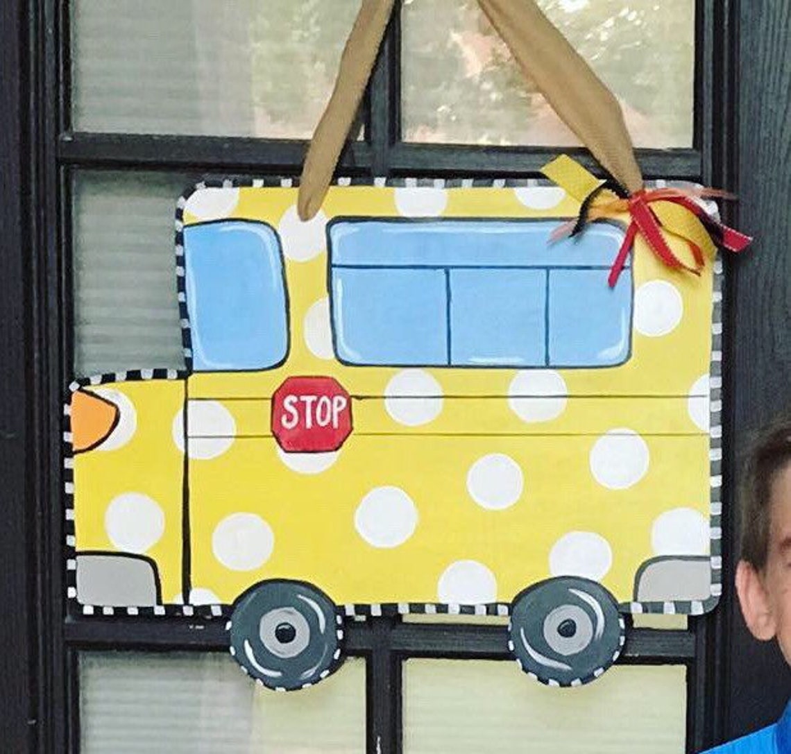 School Bus Door Hanger Back to School - Etsy