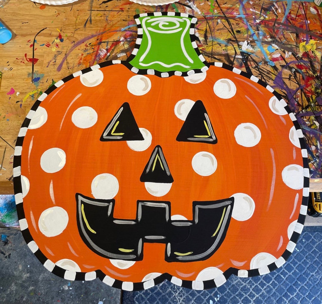 Jack O Lantern Door Hanger, Pumpkin Door Hanger, Fall Door Hanger ...