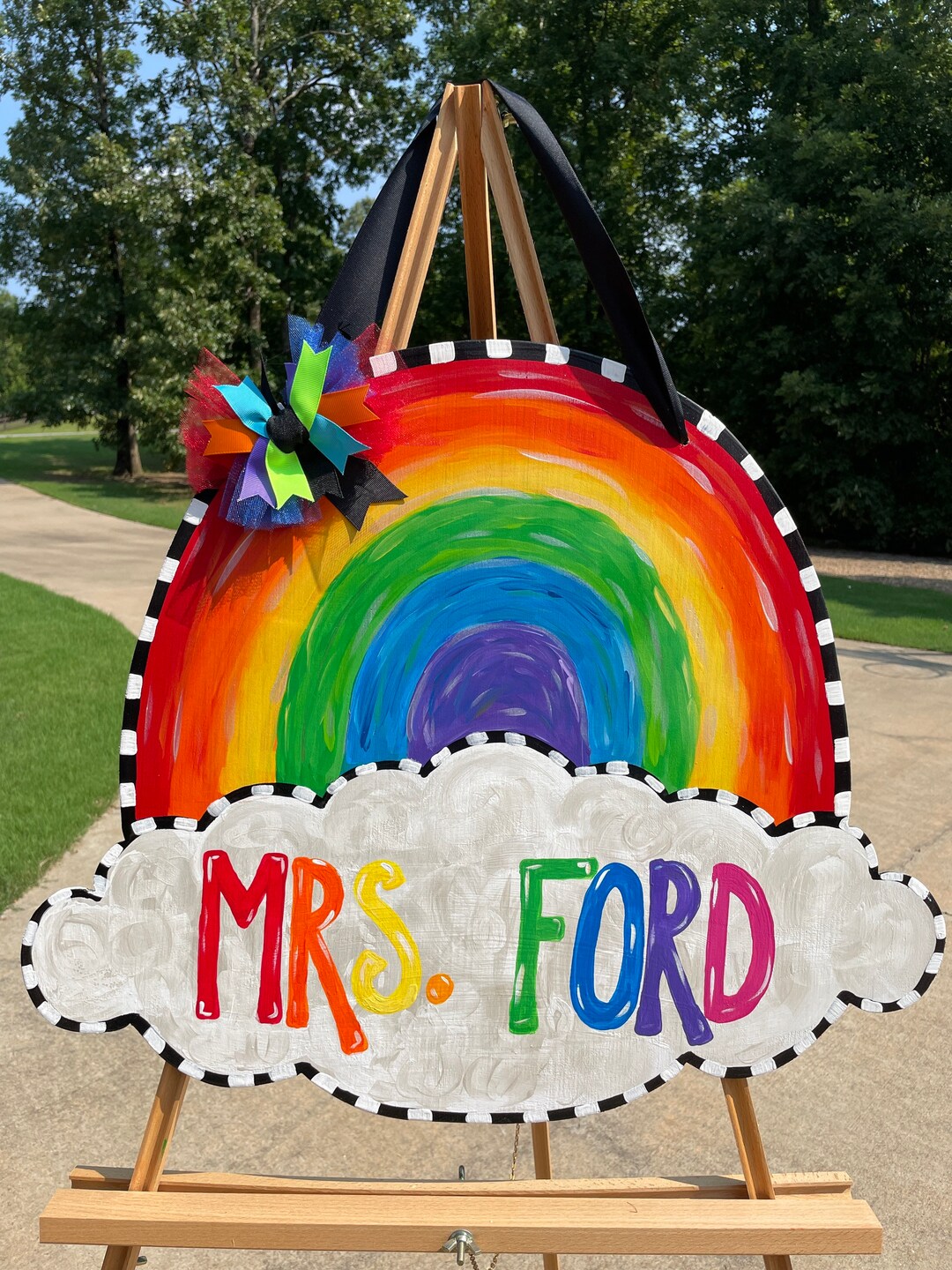 Rainbow Door Hanger, Hope Door Sign, Teacher Sign - Etsy