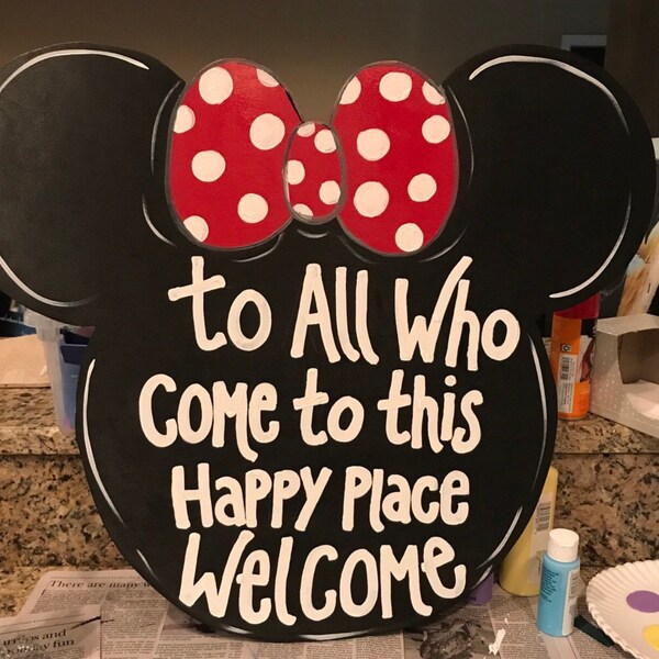 Minnie Mouse Door Hanger Personalized - Etsy