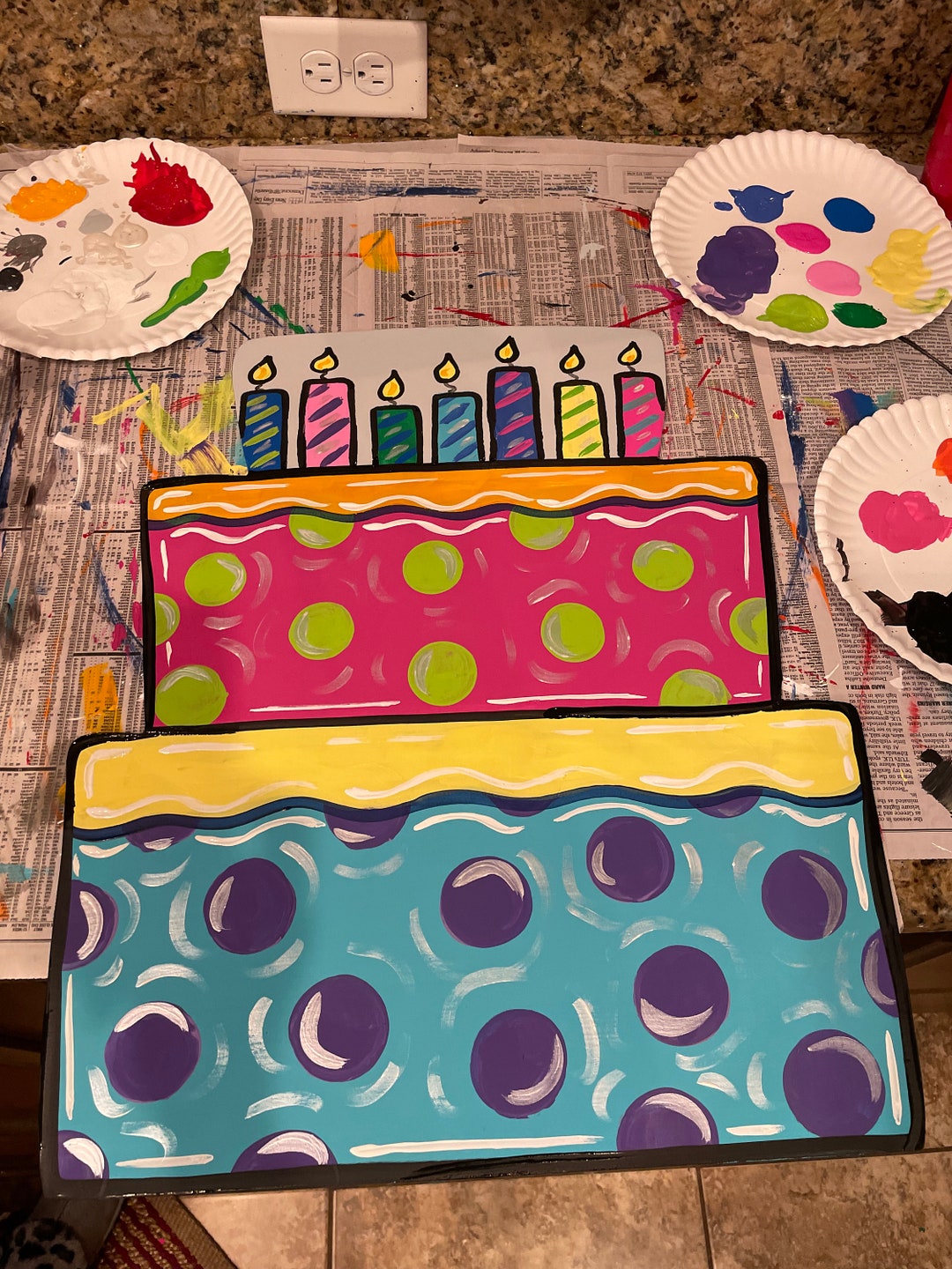 Custom Birthday Cake Door Hanger - Etsy