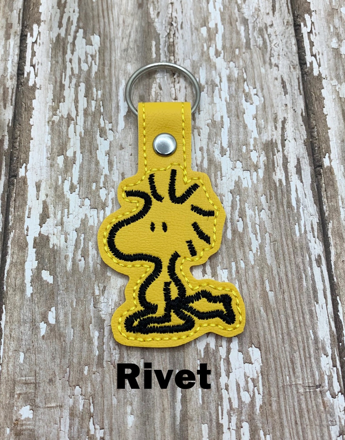Peanuts Snoopy Woodstock Embroidered Key Fob - Etsy