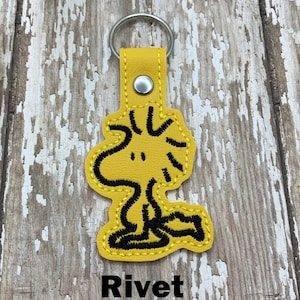 Peanuts Snoopy Woodstock Embroidered Key Fob - Etsy
