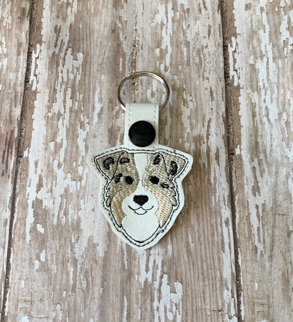 Australian Shepherd Embroidered Key Fob and 3 more key fobs | Etsy