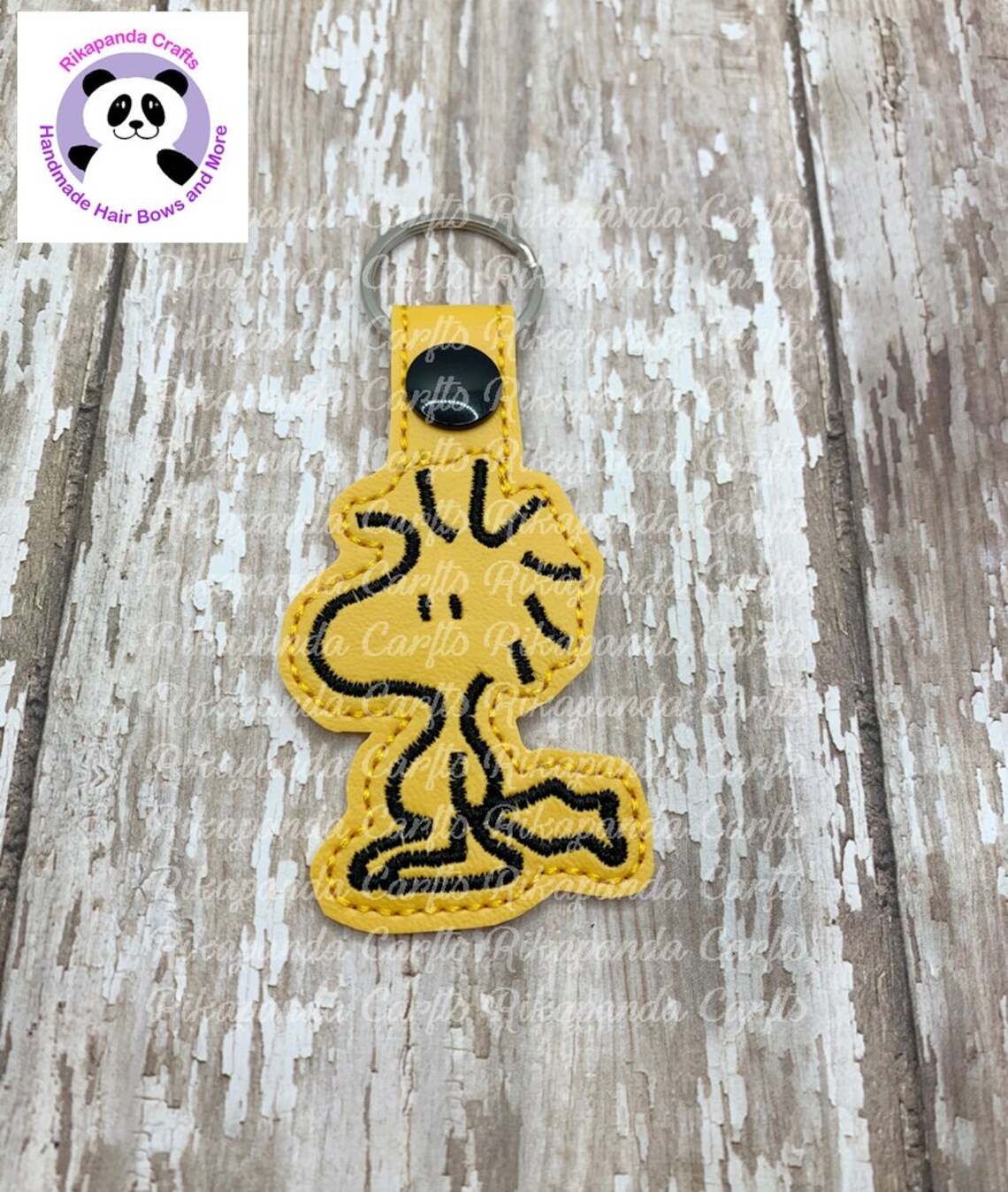Peanuts Snoopy Woodstock Embroidered Key Fob - Etsy