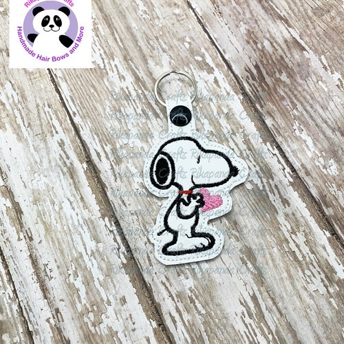 Peanuts Snoopy Woodstock Embroidered Key Fob - Etsy