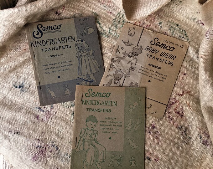 3 Little Vintage 'semco' Transfer Books. Kindergarten & Baby. - Etsy
