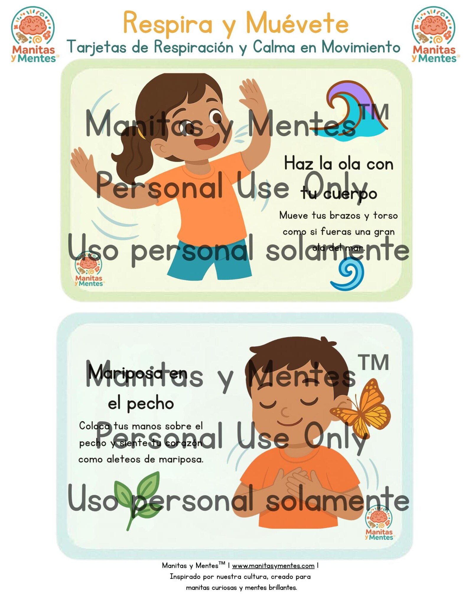 Respira Y Muévete – Breathe & Move Cards - Etsy