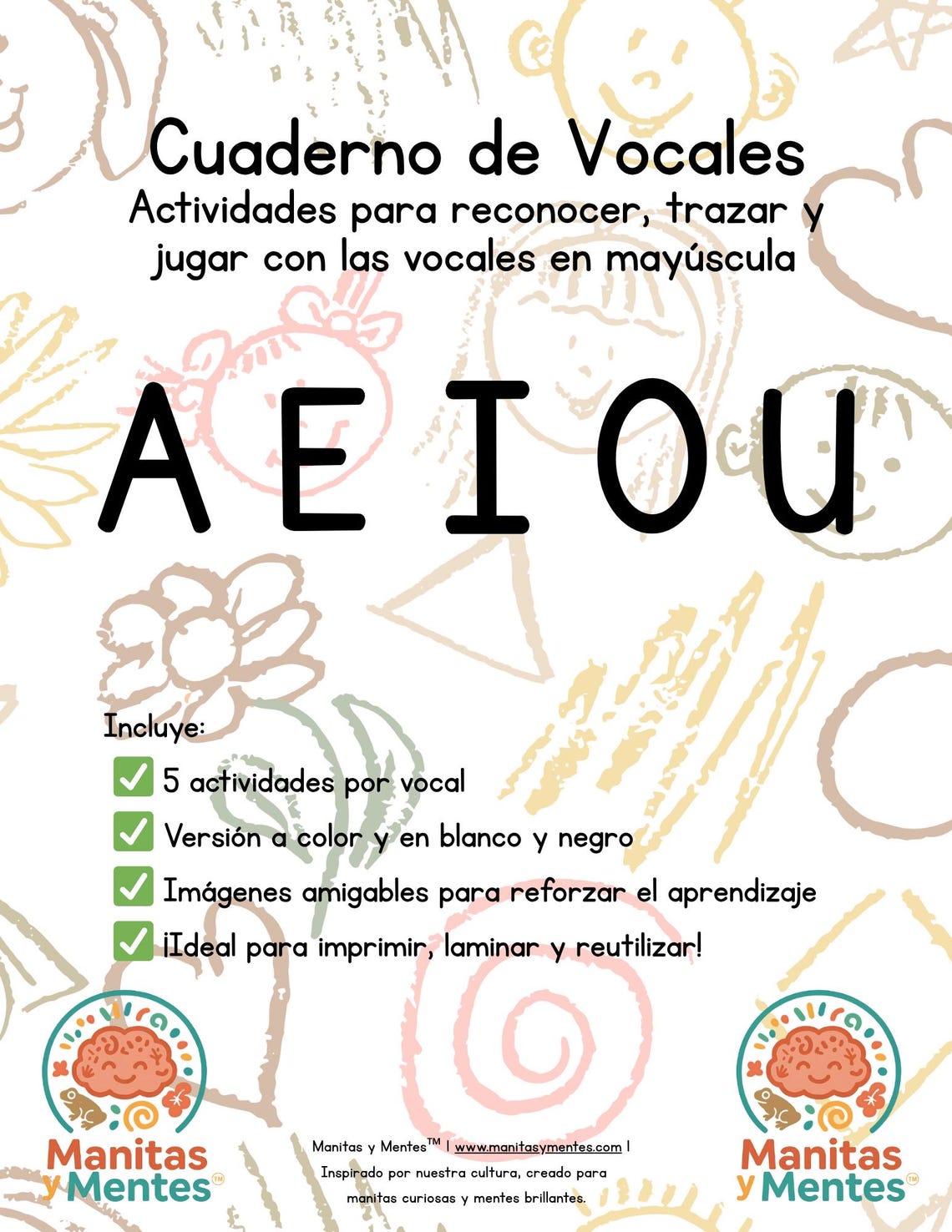 Aprendemos Las Vocales!- Vowels Workbook - Etsy