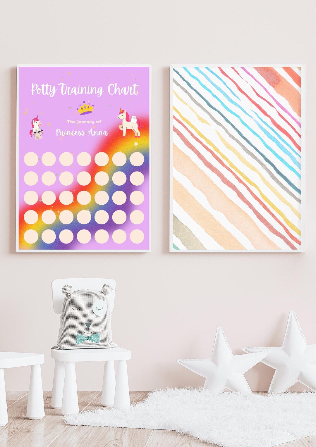 Unicorn Potty Training Chart - Etsy