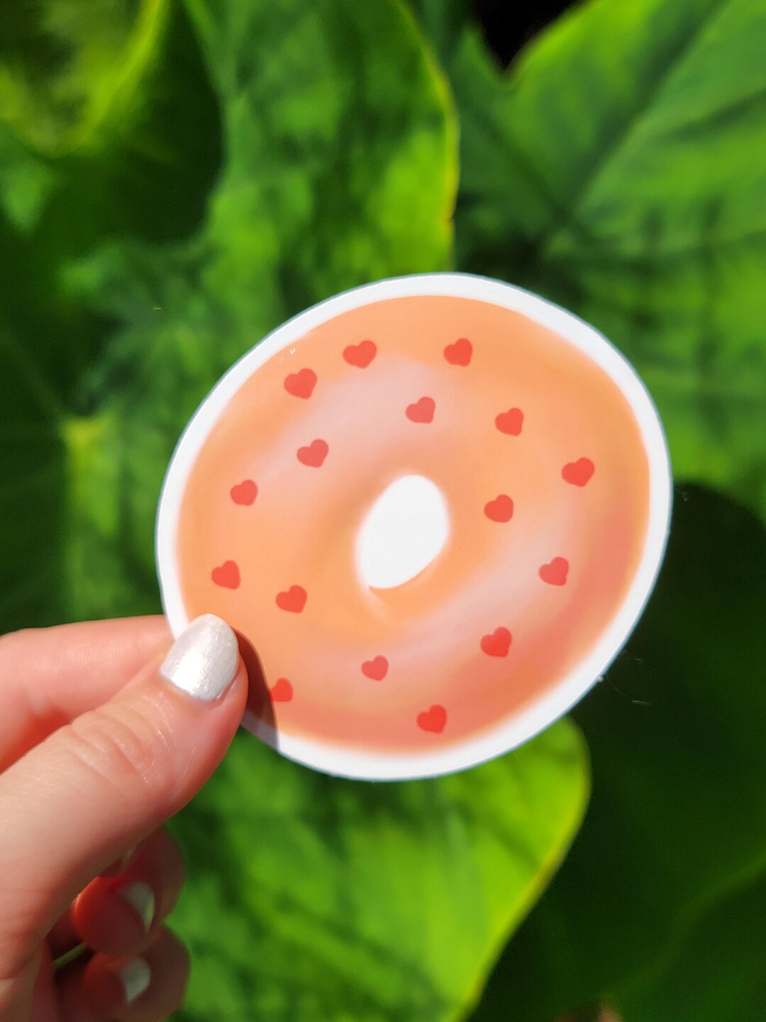 Heart Bagel Vinyl Sticker - Etsy