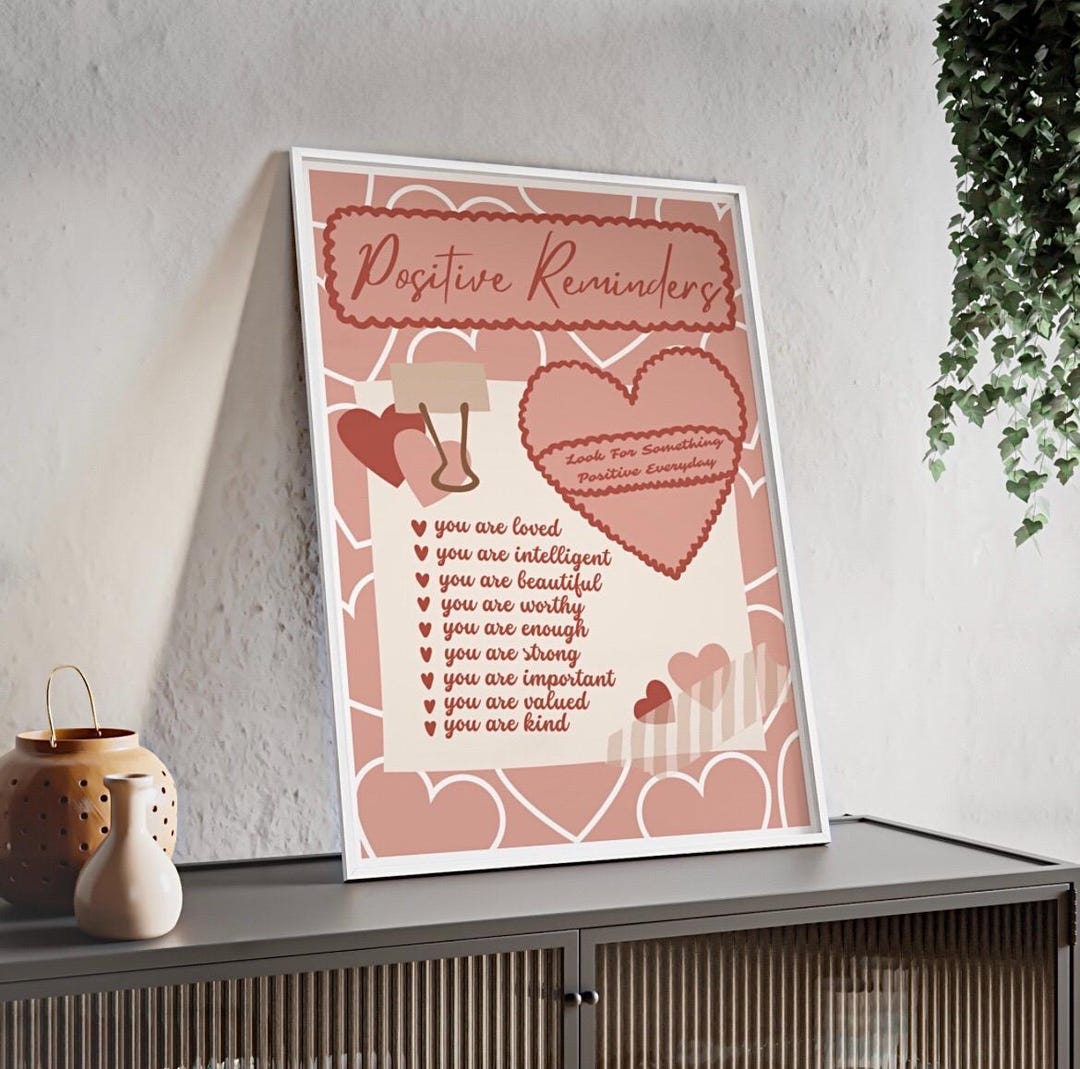 Positive Reminders | Digital Print - Etsy