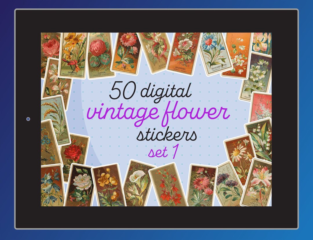 Vintage Flower Trading Cards | Set 1 | Cigarette Cards Art - Etsy