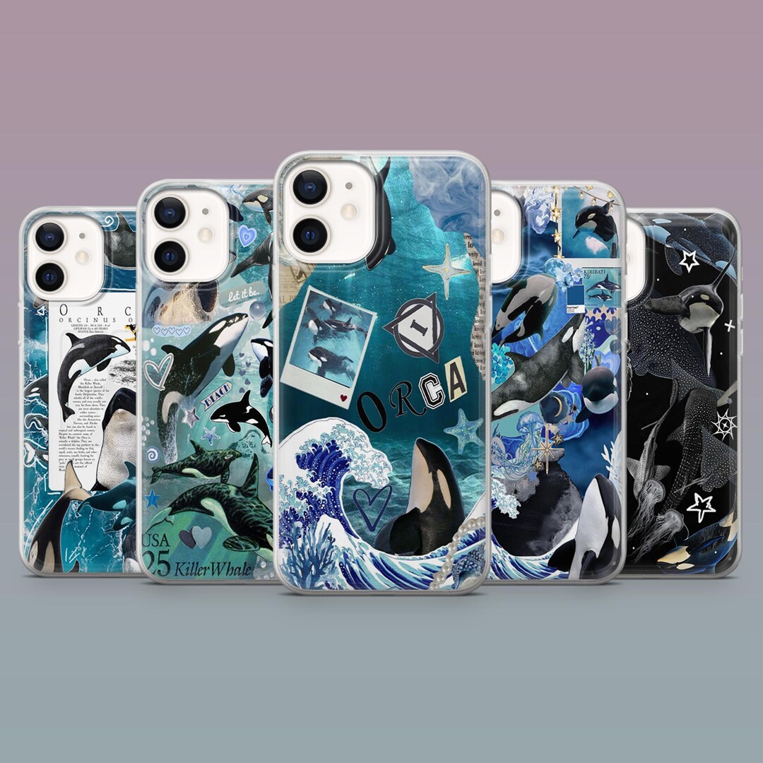 Orca Phone Case Killer Whale Marine Life Cover for iPhone 16,15,14,13 ...