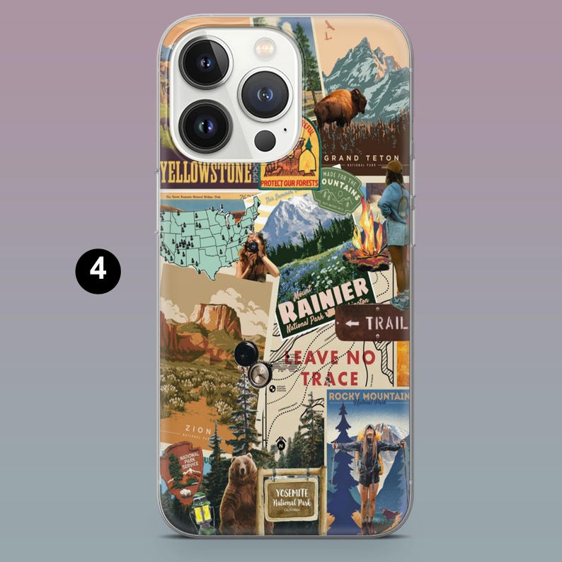 National Park Phone Case Camping Nature Hiking Cover for iPhone 16,15 ...