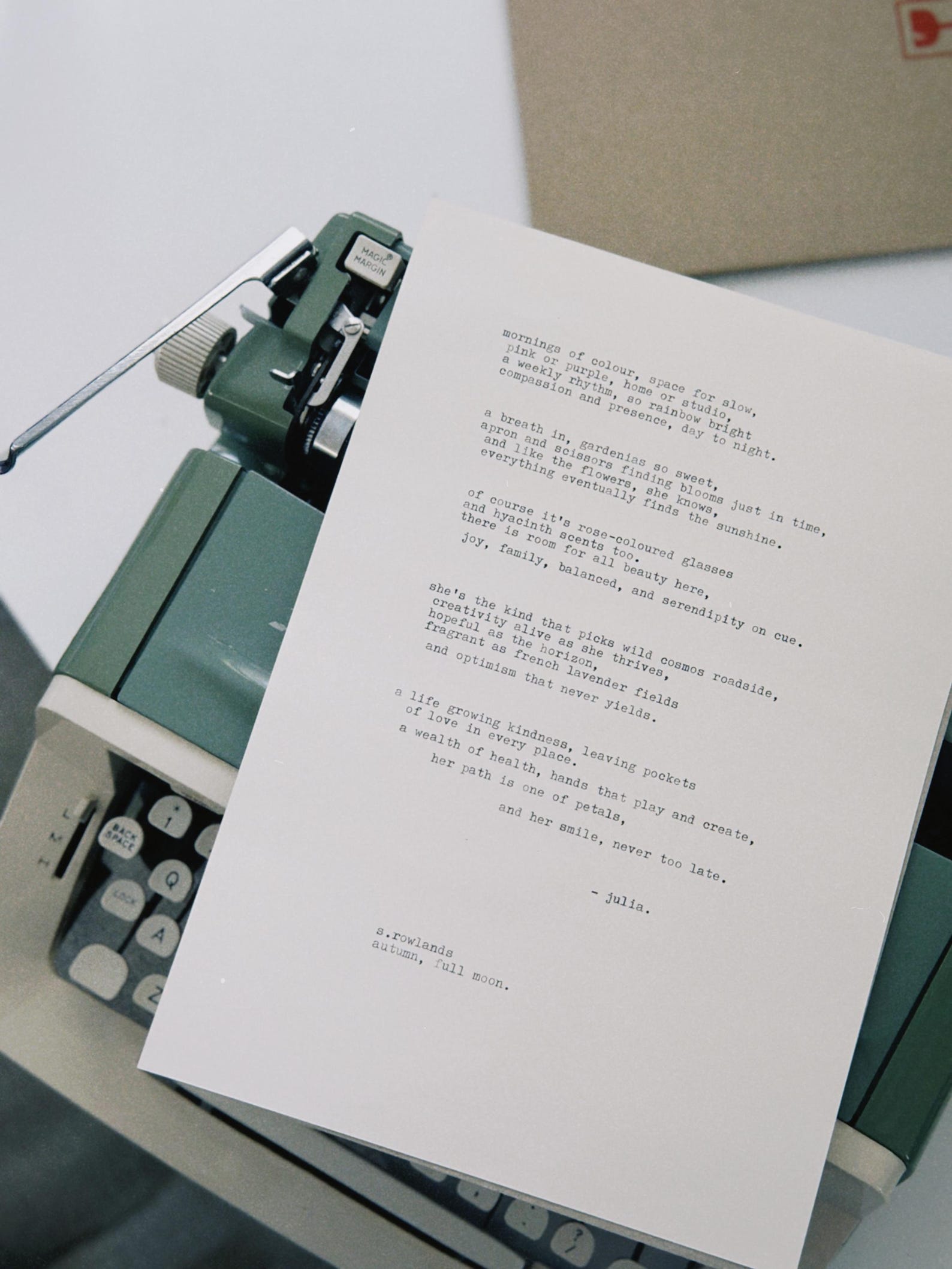 Personalised Custom Typewritten Poem or Prose A4 A5 Paper Commission ...