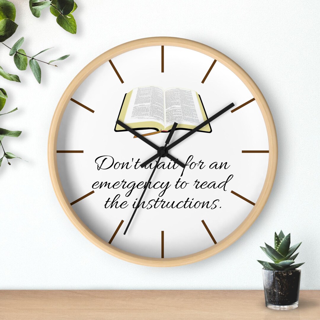 Read the Bible Wall Clock: Christian Gift for Home - Etsy