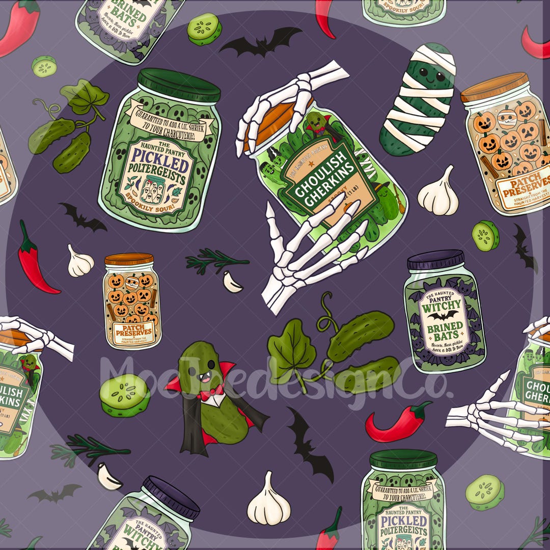 Spooky Pickles Halloween Pattern – Food Digital Download - Etsy