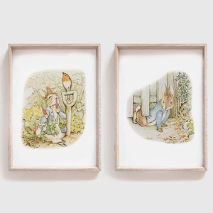 PETER RABBIT Nursery Wall Art Beatrix Potter Nursery Decor Storybook ...
