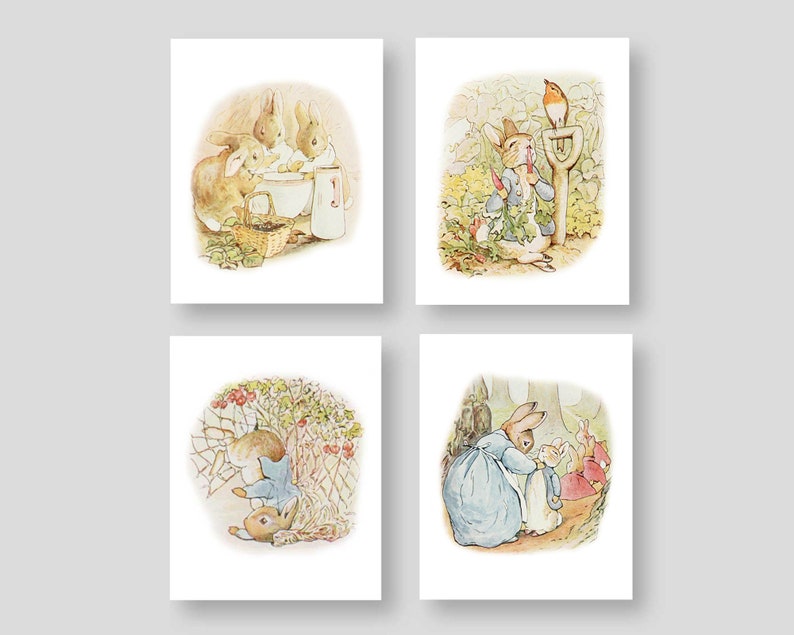 PETER RABBIT Wall Art Peter Rabbit Prints Vintage Boy Nursery | Etsy