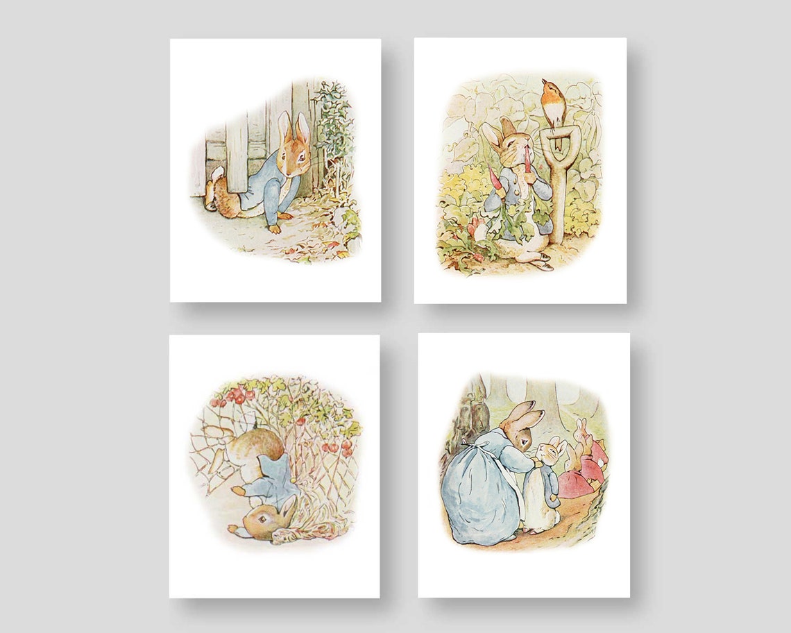PETER RABBIT Wall Art Peter Rabbit Prints Vintage Boy Nursery - Etsy
