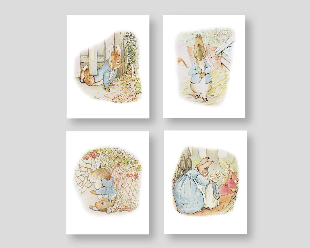 PETER RABBIT Wall Art, Peter Rabbit Prints Vintage Boy Nursery Decor ...