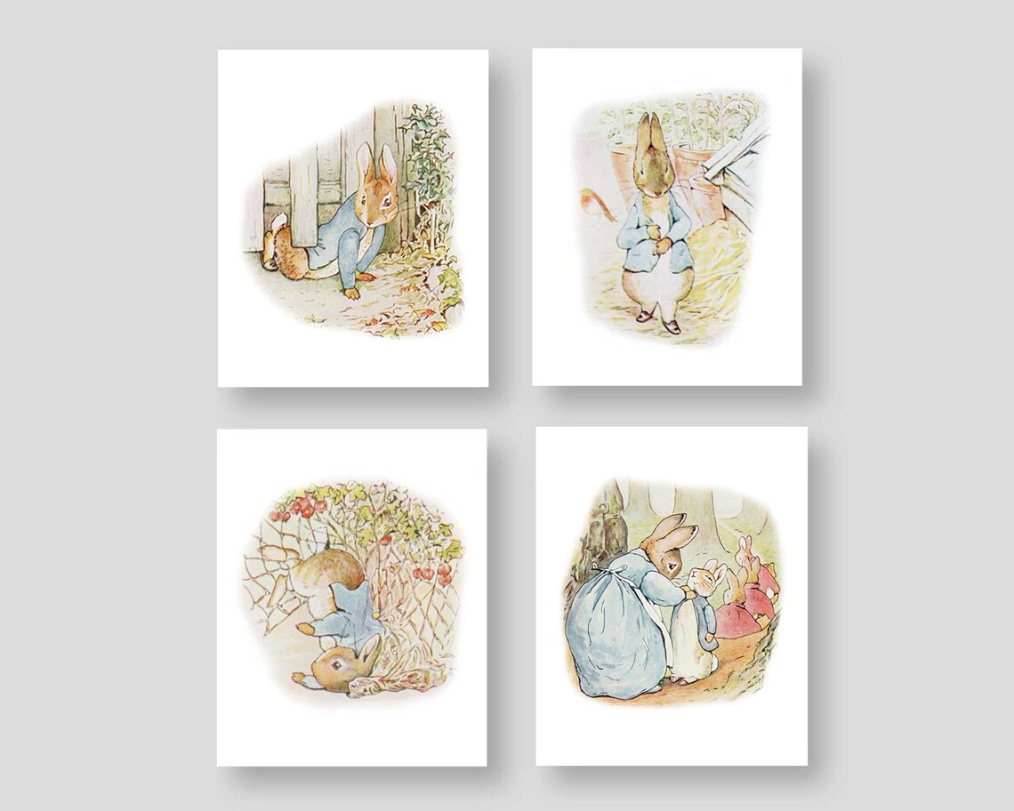 PETER RABBIT Wall Art Peter Rabbit Prints Vintage Boy Nursery - Etsy