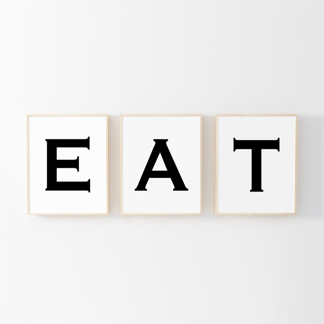 Eat Sign for Kitchen, Farmhouse Prints, Farmhouse Decor, Dining Room ...