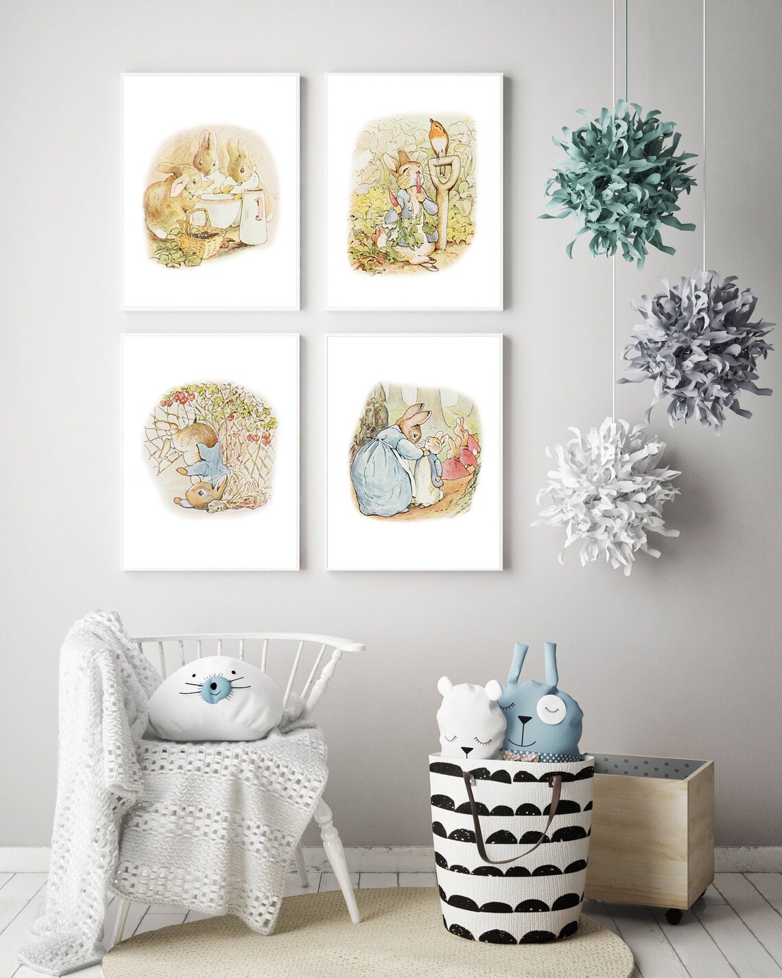 PETER RABBIT Wall Art Peter Rabbit Prints Vintage Boy Nursery Decor ...