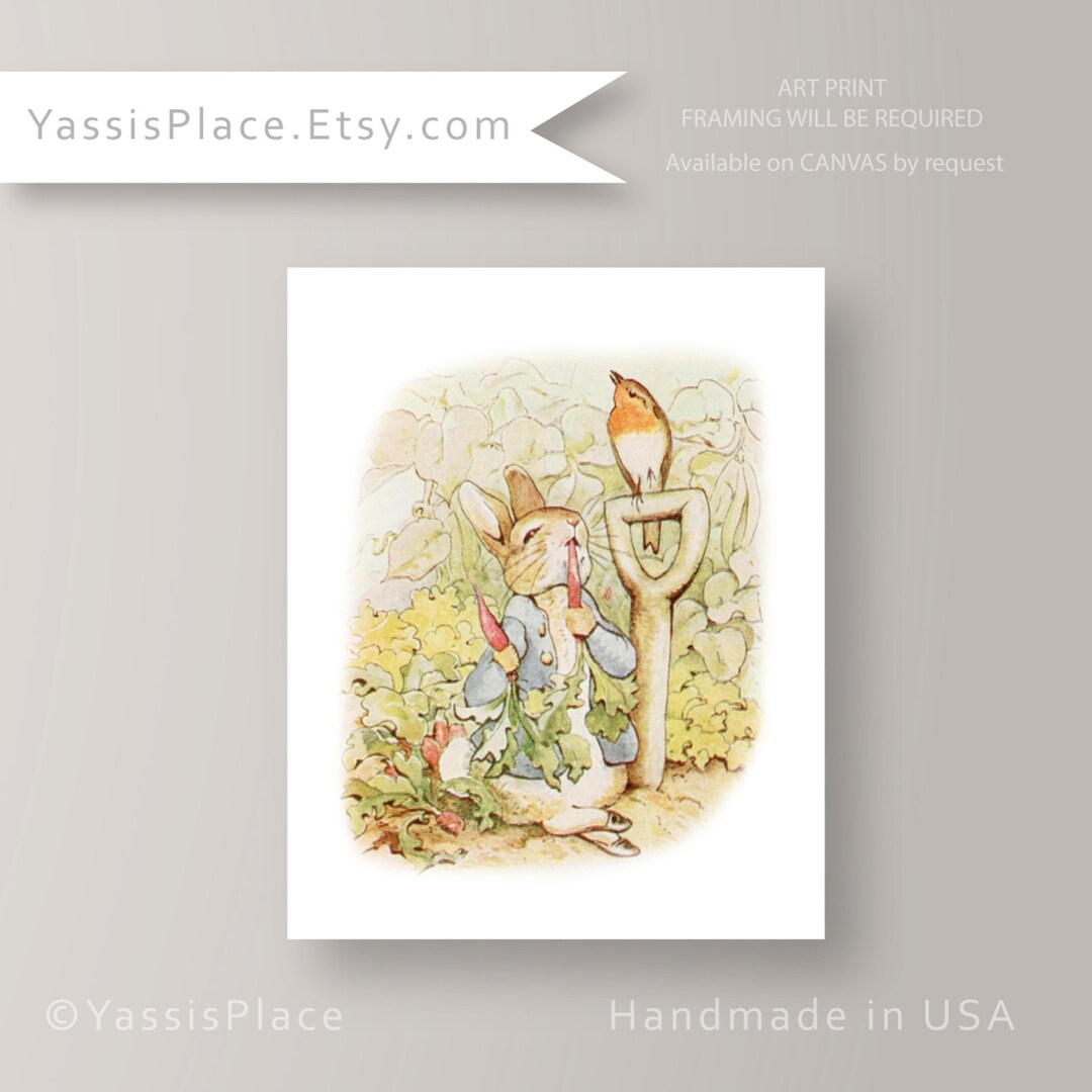 Peter Rabbit Kids Decor Beatrix Potter Nursery Baby Boy Girl Storybook ...