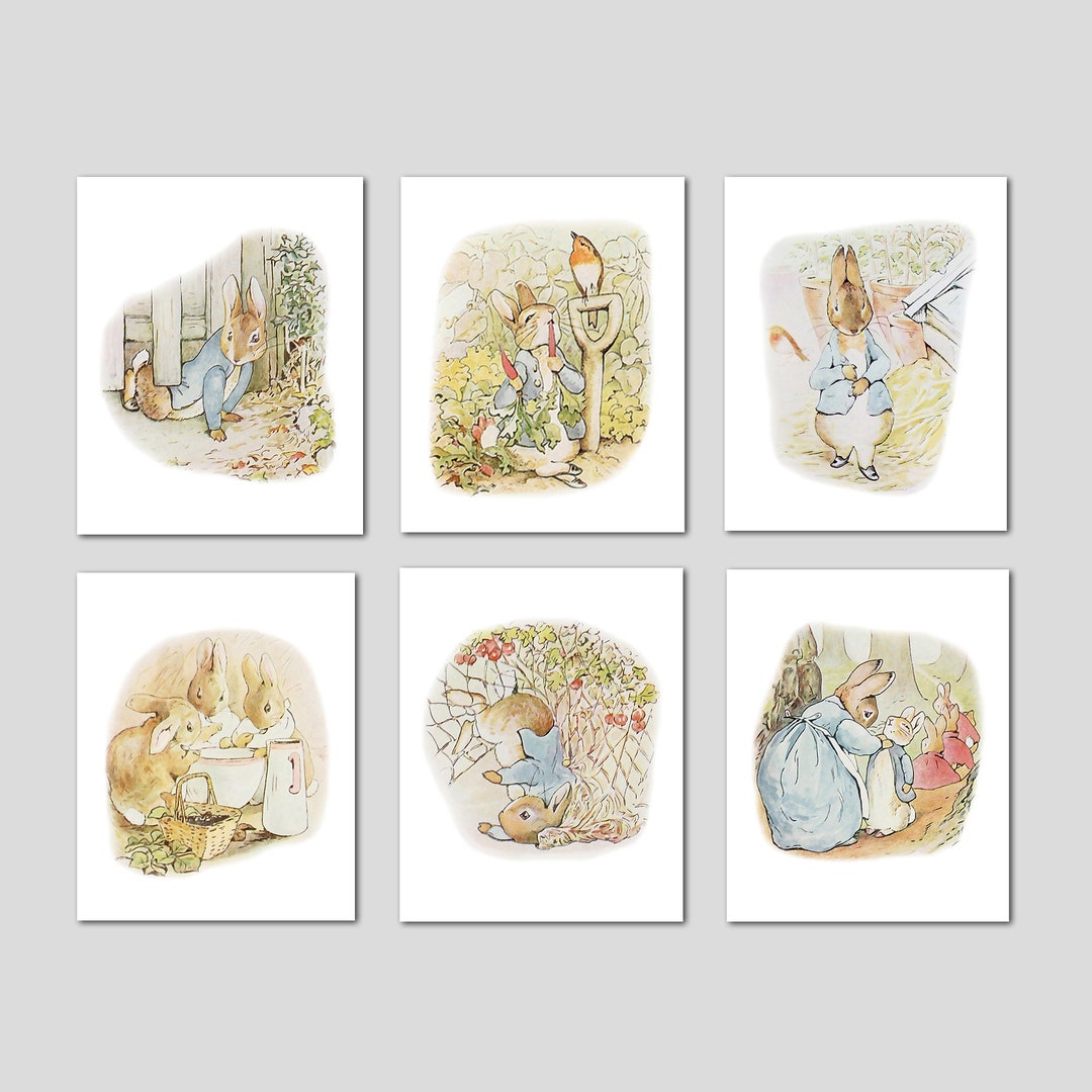 Peter Rabbit Nursery Decor Beatrix Potter Art Prints or CANVAS Baby Boy ...